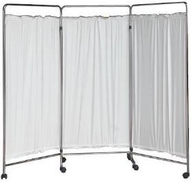 BIOMBO DE TRES CUERPOS METALICO CON RUEDAS