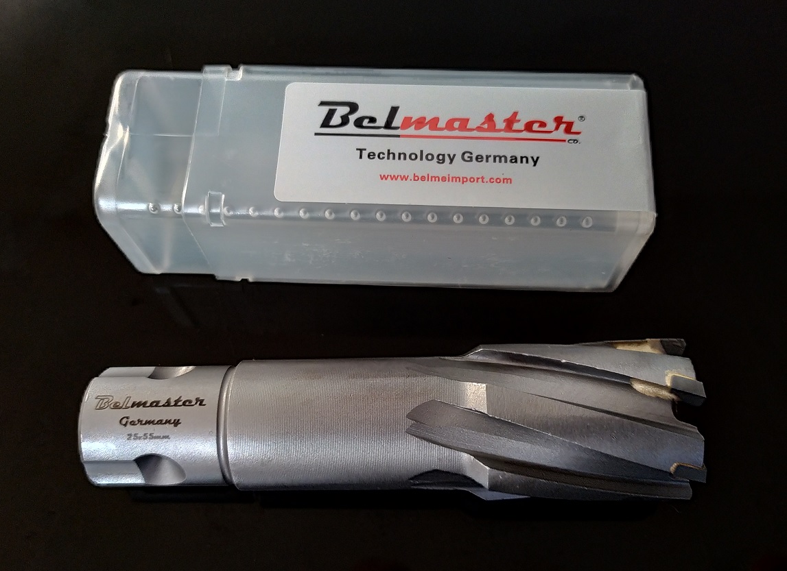 Broca corona carburada TCT de 25 x 55 mm marca BELMASTER