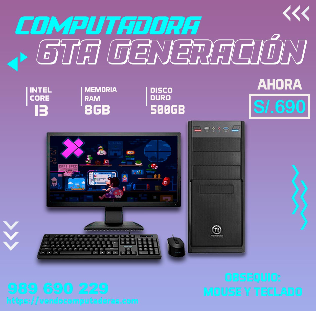 Computadora Core I3 6ta Generación en descuento