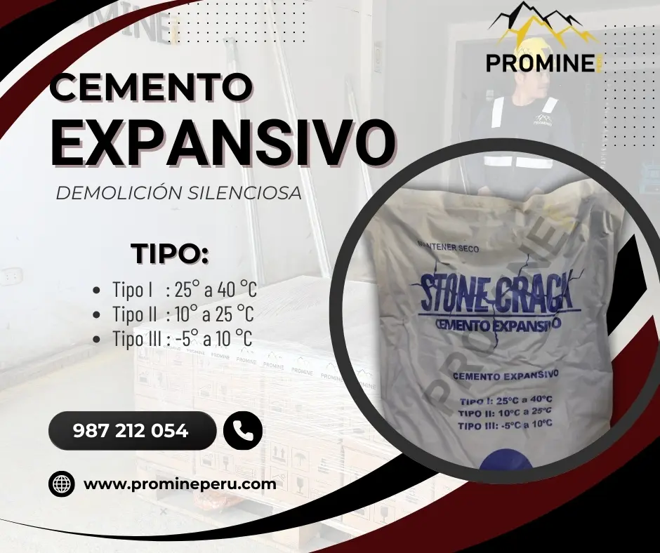 Cemento Expansivo Rompe Roca sin Ruido ni Vibraciones