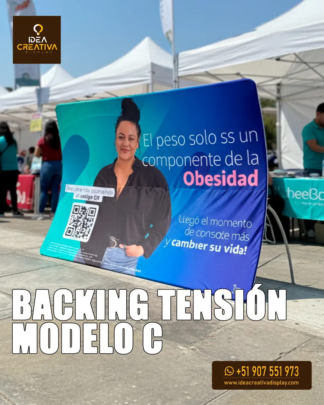 Backing De Tensión Modelo C - Estructura Curva Publicitaria